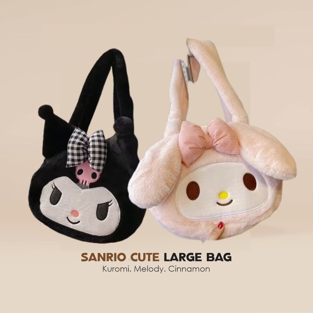 BSU 30cm Plush Bag Fluffy Tuition Bag Tote Bag Shoulder Bag Crossbody ...