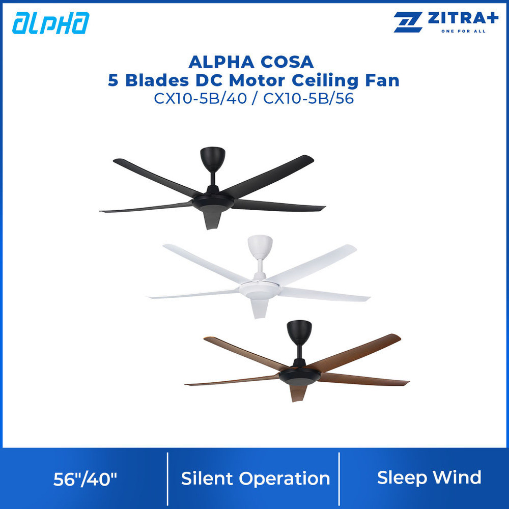 ALPHA COSA 5 Blades DC Motor Ceiling Fan CX10-5B/40 / CX10-5B/56 | DC ...