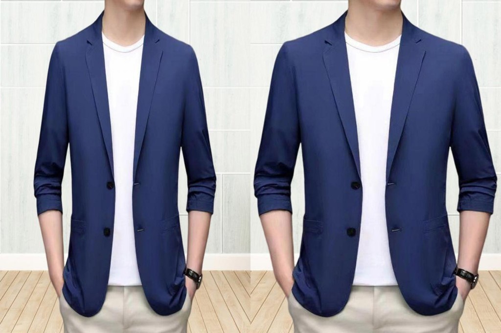SDRU Men Lightweight Suit Coat Clean Shoulder Lines Suit Coat Classic ...
