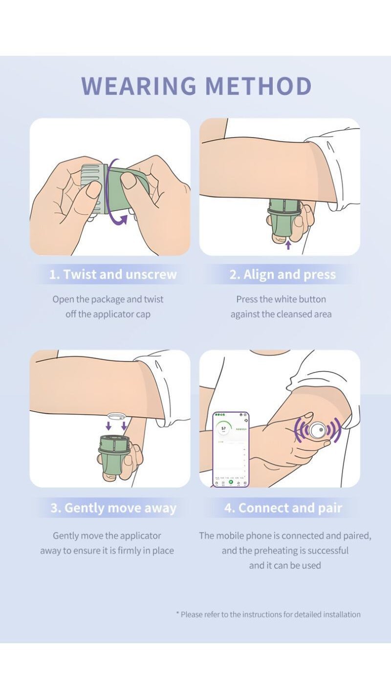 AIDEX X (LinX) Dynamic Blood Glucometer CGM Sensor Wearable Continuous ...