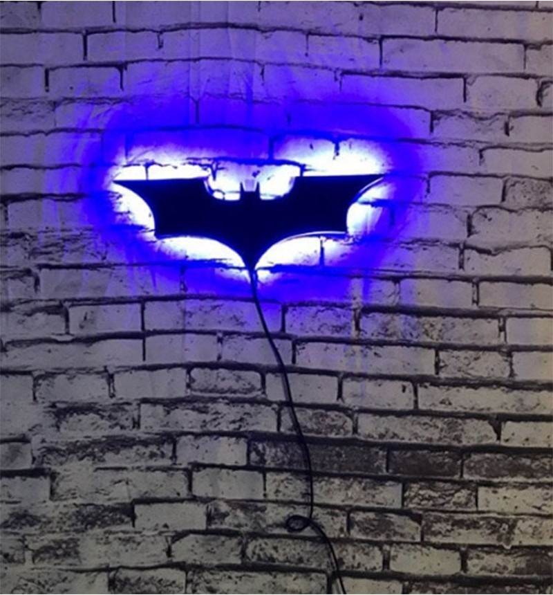 3D creative Batman LED night light wall light, home decoration, bedside ...