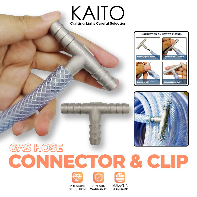 Steel T Joint Connector Link Gas Hose Gas Canister Easy Use Splitter ...