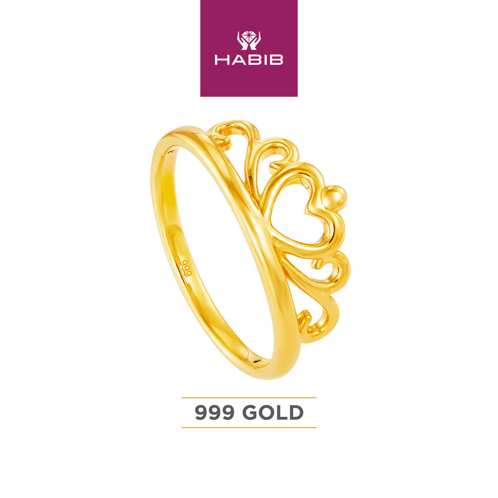 HABIB 999/24K Yellow Gold Ring LTR180624 | Shopee Malaysia