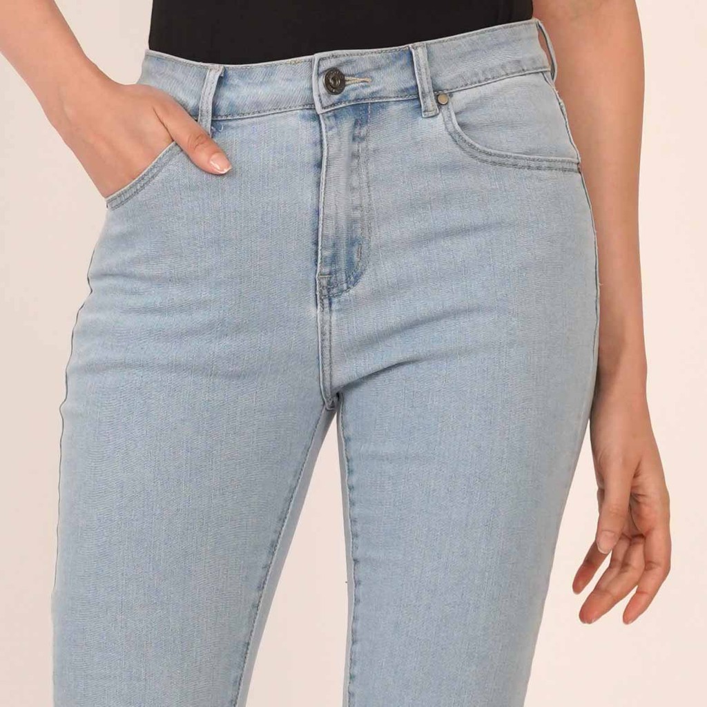Nicole High Rise Slim Fit Stretchable Denim (3 Color) | Shopee Malaysia