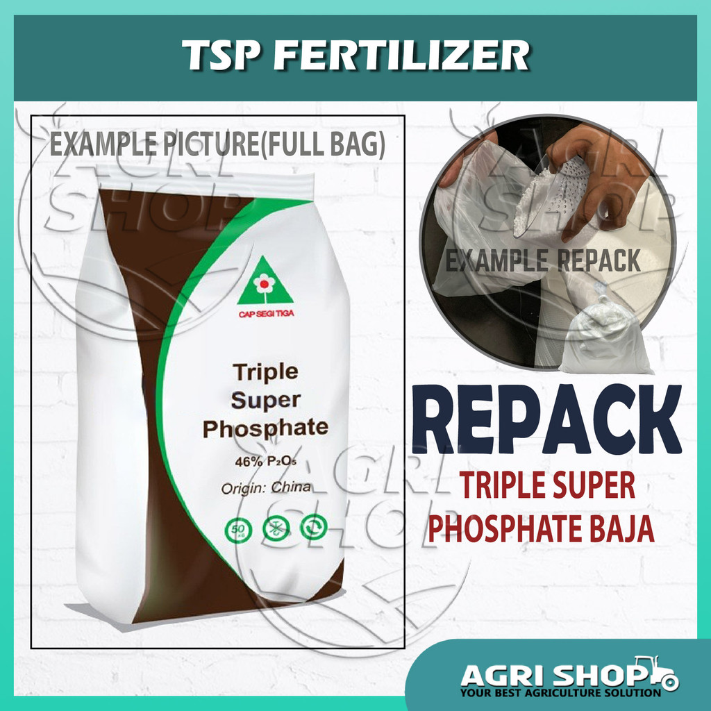 (REPACK) Agrishop Baja Triple Super Phosphate TSP Fertilizer 1KG 2KG ...