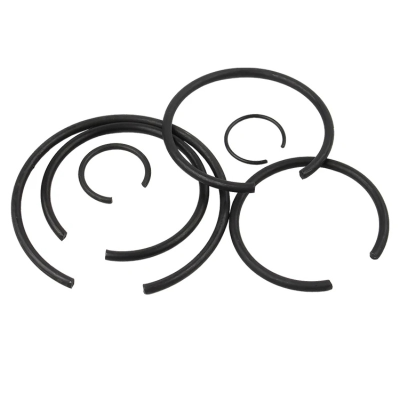 M4~M150 Black 70 Manganese Steel Round Wire Snap Rings For Hole Steel ...