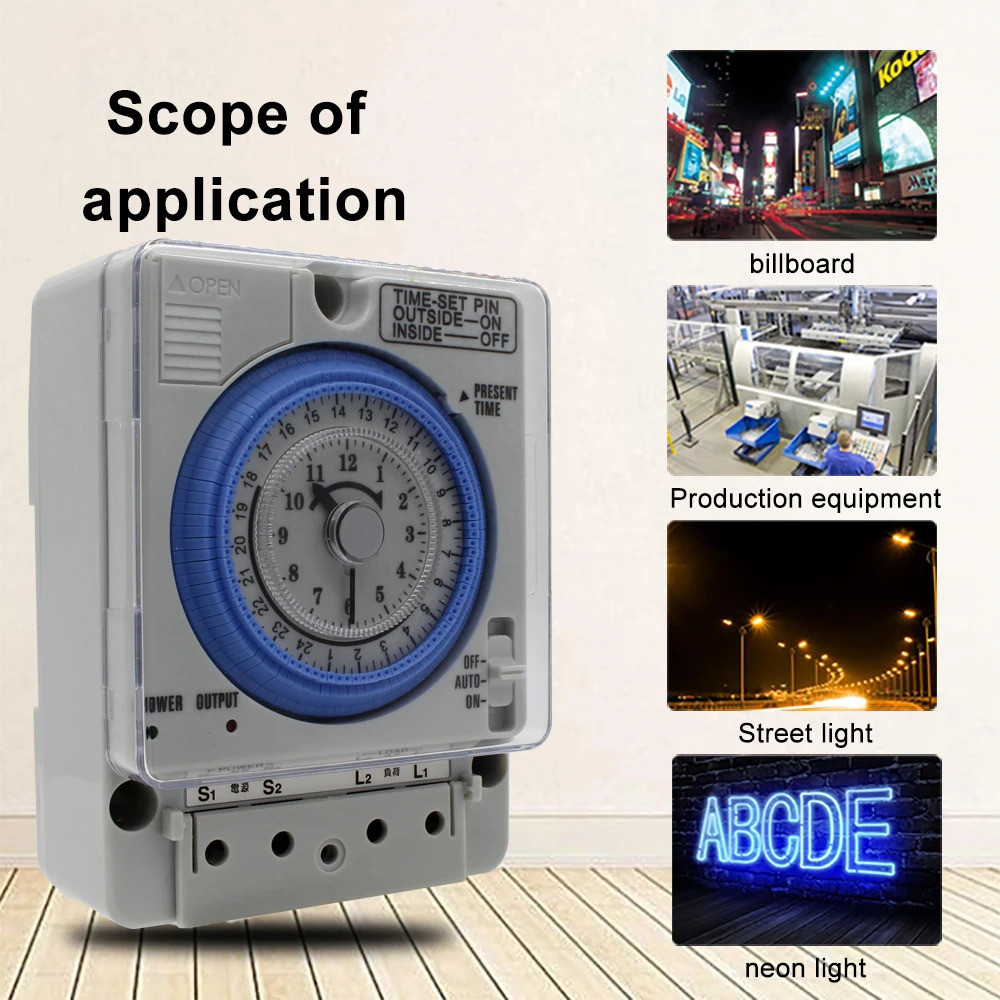 ManHua TB35N 100-240V 20A Din Rail Water Heater Programmable Timer ...