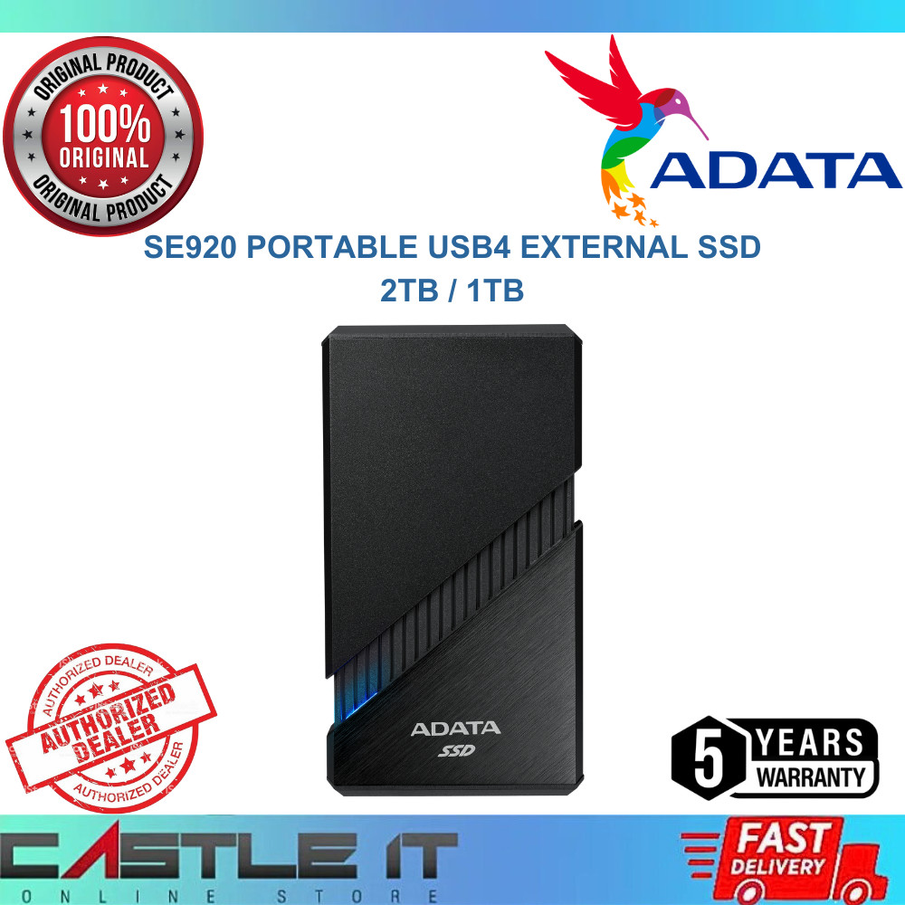 Adata SE920 4TB 2TB / 1TB Portable USB4 SSD External Solid State Drive ...