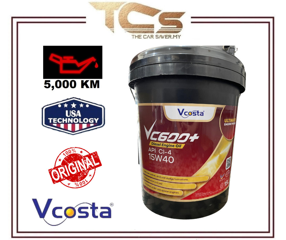 Vcosta SAE 15W40 API CI-4 Mineral (18L) Diesel Engine Oil (VC-15W40-18L ...