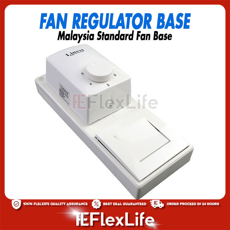 Fan Regulator Base PVC Surface Type Switch Control Nut Box Kipas Siling ...