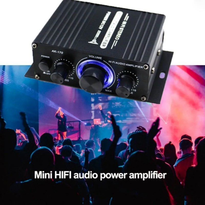 Audio Power Amplifier 200W+200W 2-channel Power Amplifier/RCA Input ...