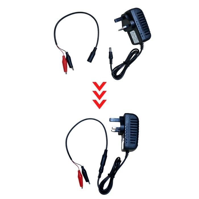 UK Plug 3 Pin 12V 2A Battery Charger for Sealed Lead-Acid Battery ...