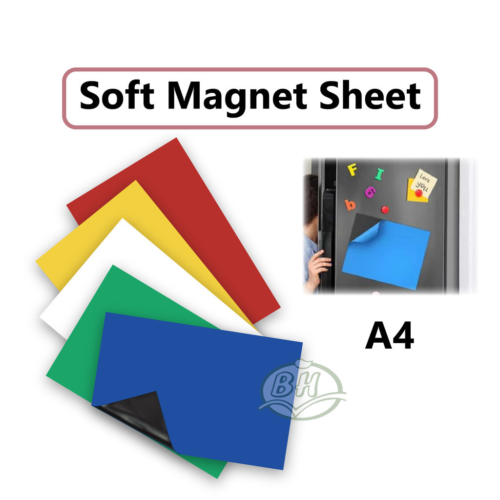 Lembaran Magnet A4 /Flexible Soft Magnet Sheet/ Cuttable Rubber Magnet ...