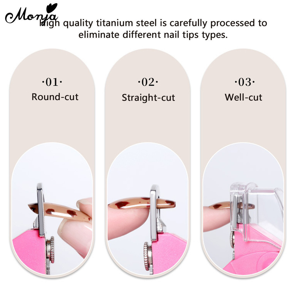 Monja Fake Nail Clippers U-shaped Adjustable black Fake Nail Tip Cutter ...