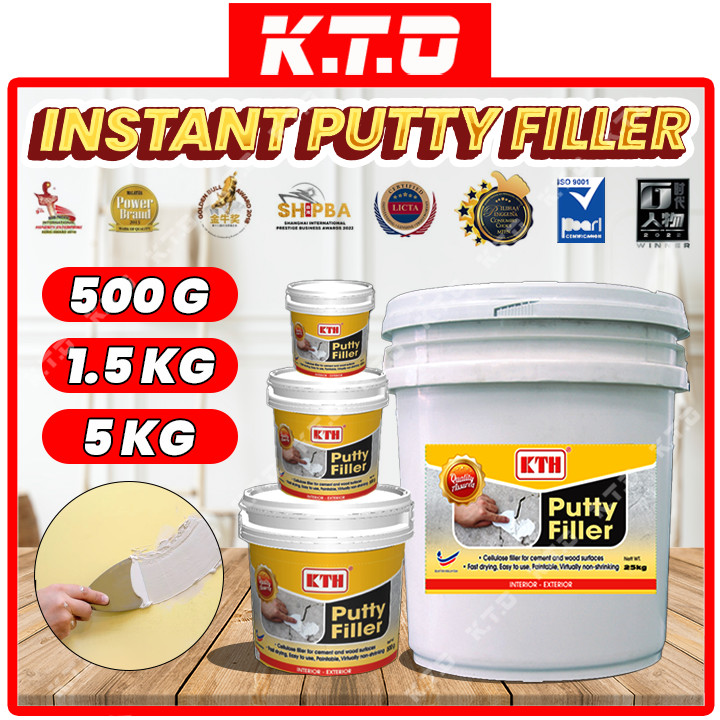 500G / 1.5KG / 5KG Instant Putty Filler Gap Wall Cement Wood Filler / Simen Tampal Lubang ...