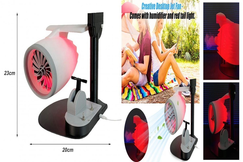 moreorders| Adjustable Speed Fan Turbofan Desk Fan Creative Turbo ...