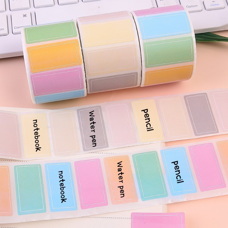 500 Pcs/Roll DIY Handwritten Colorful Blank Stickers - Kitchen ...