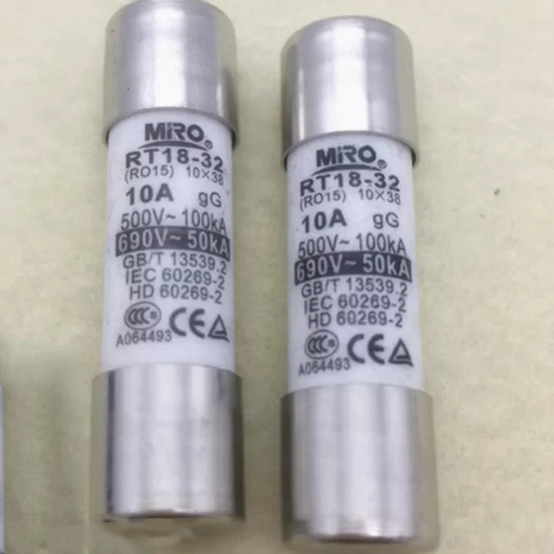 20 Pieces MRO RT18-32 RT18-32X 1P 2P 3P RO15 R015 10*38 10X38 500V 500V-100KA 690V-50KA 500V ...