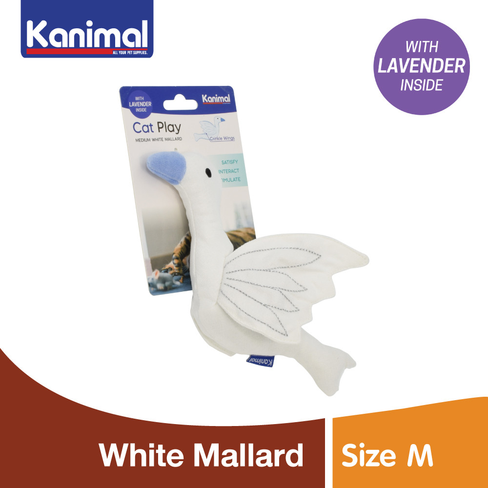Kanimal Cat Toy White Mallard Duck Stuffed With Lavender For All Breeds ...
