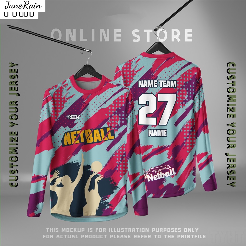【FAST RESPONSE】NEW!NETBALL JERSEY Baju Long sleeves and short sleeves ...