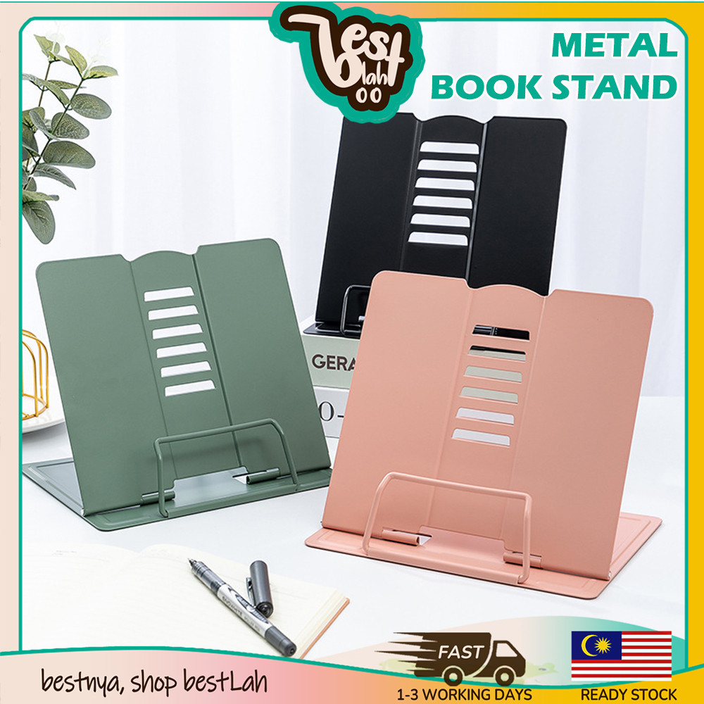 BESTLAHH Book Stand Metal Reading Stand Adjustable Tabletop Stand ...