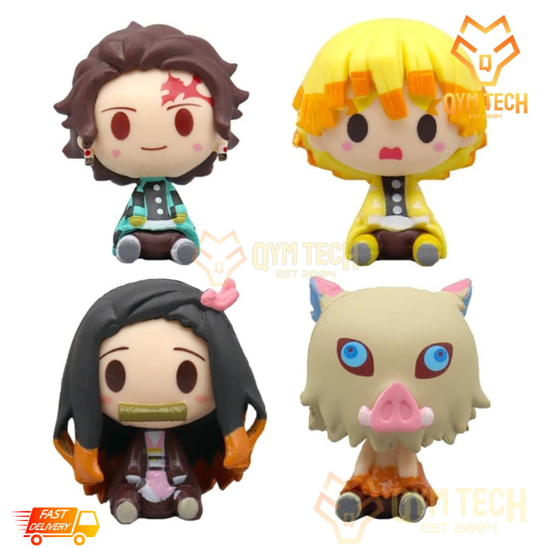 DEMON SLAYER CHIBI FIGURE - TANJIRO/NEZUKO/ZENITSU/INOSUKE | Shopee ...