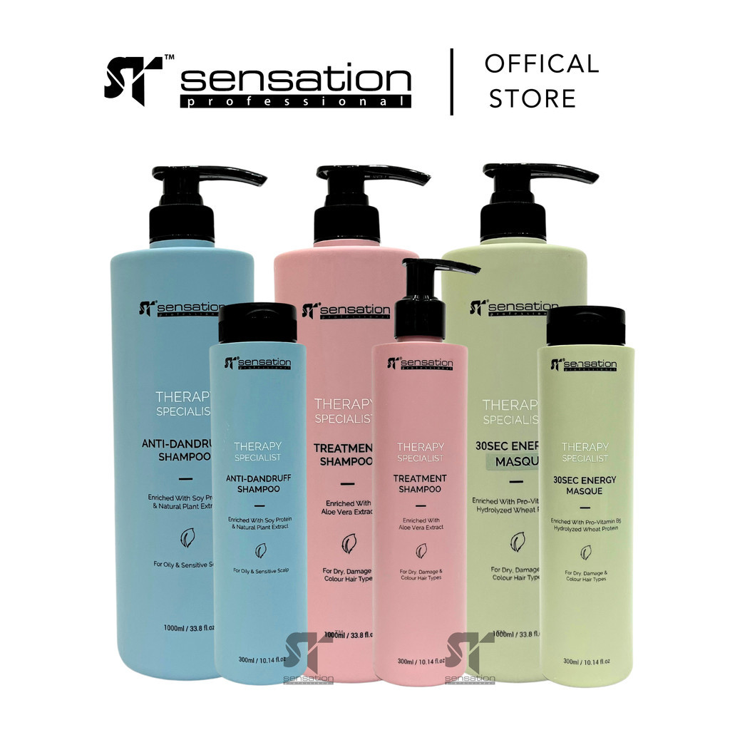 ST Sensation Shampoo Conditioner 1000ml / 300ml - Anti Dandruff (Blue ...