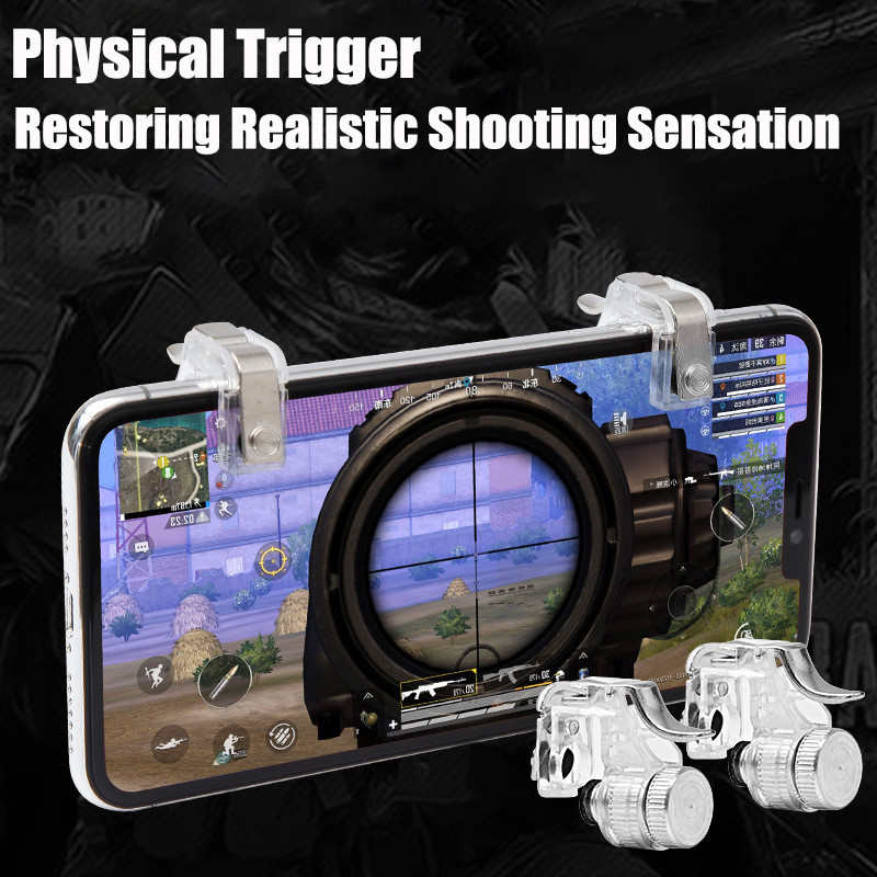 Mobile Phone Gaming Physical Trigger L1R1 joystick Fire Button Controller Holder Anti Sweat ...