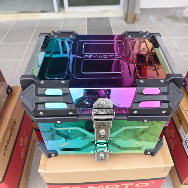 F2 Top Box 45L aluminium,Special chrome color,rainbow colour | Shopee ...