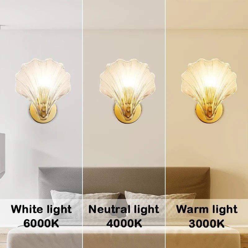 Luxury Sea Shells LED Wall Lamp Lampu Hiasan Lampu Dinding Bilik Wall ...