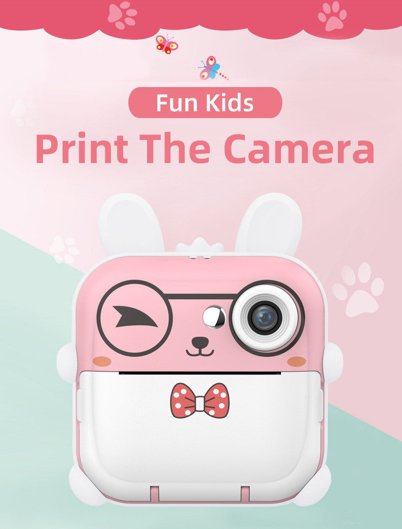 Kids Camera Instant Print, 1080P Digital Camera for Kids with 32G SD ...