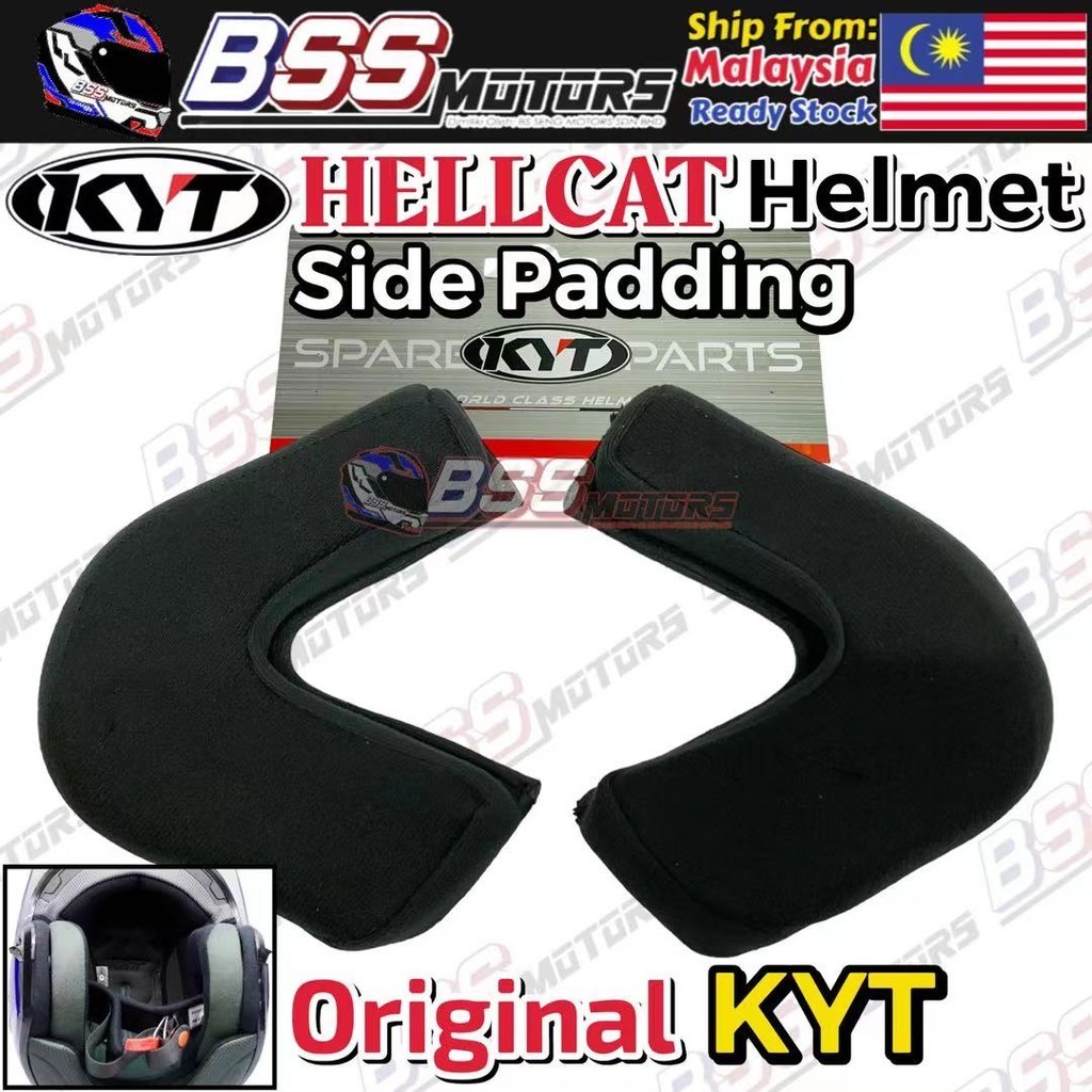 Original KYT Cheek Pad Hellcat Padding L 2XL KYT Helmet Hellcat Side ...