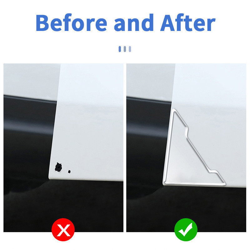 2/4Pcs Audi Carbon Fiber Texture/Transparent Car Door Corner Protector ...