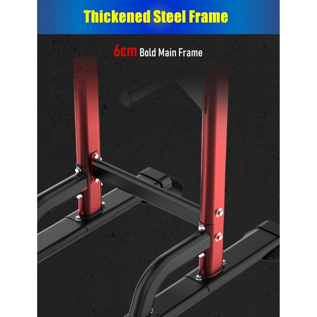 BLH Commercial Dip Stands Power Tower Adjustable Height Pull Up Push Up ...