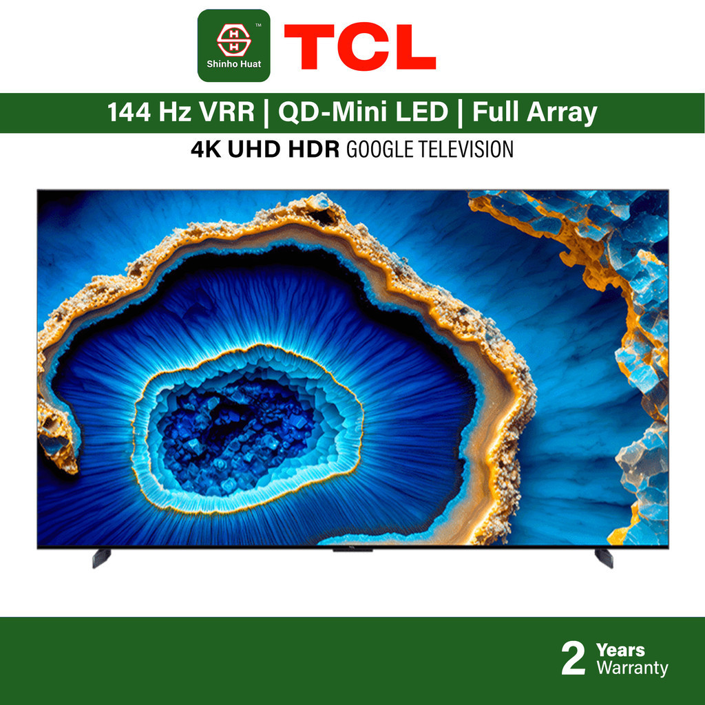 TCL QD Mini LED 144Hz VRR 4K UHD HDR Google TV 55C755 65C755 75C755 ...