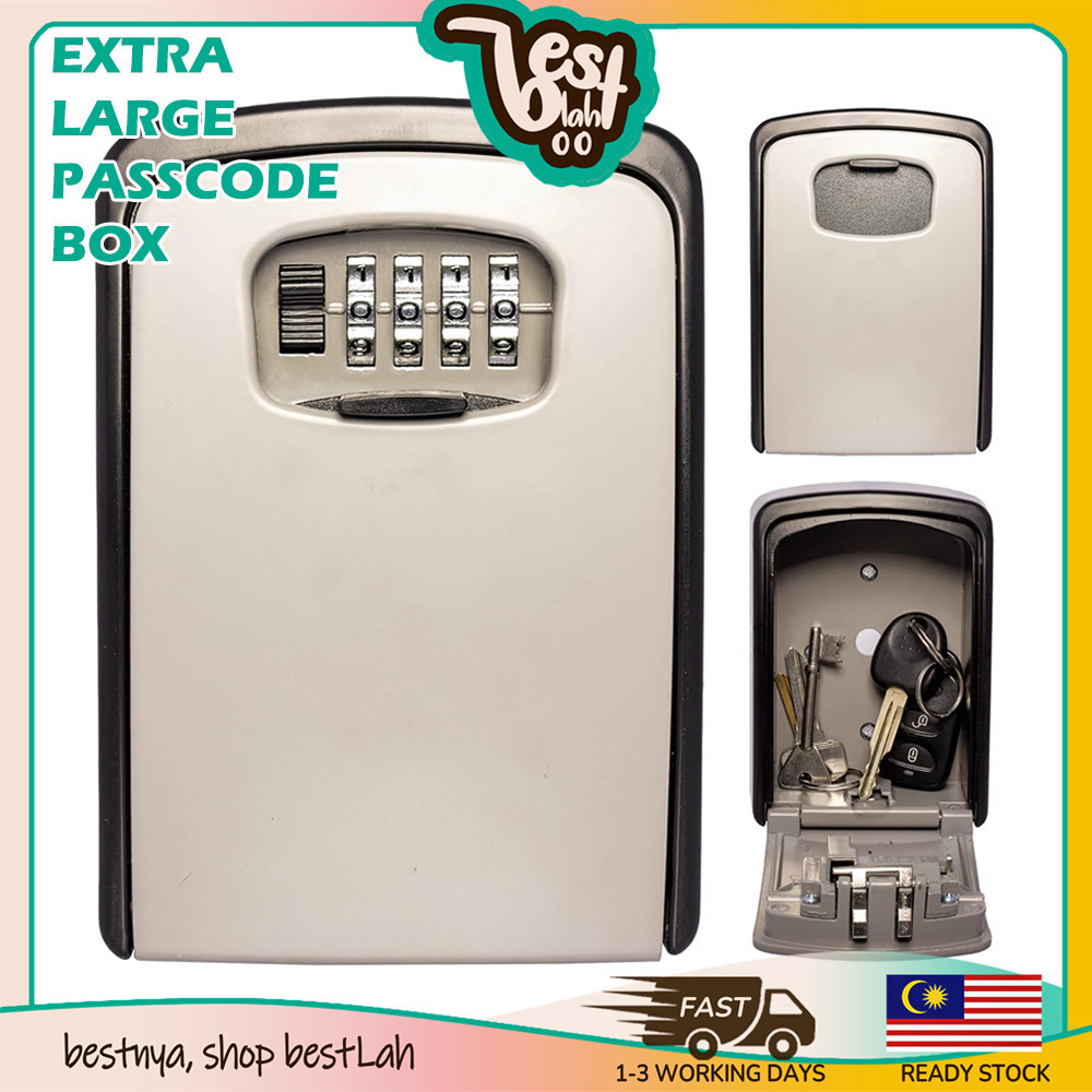 BESTLLAH Large Capacity Wall Mount Key Safe Box Numbering Lock Key ...