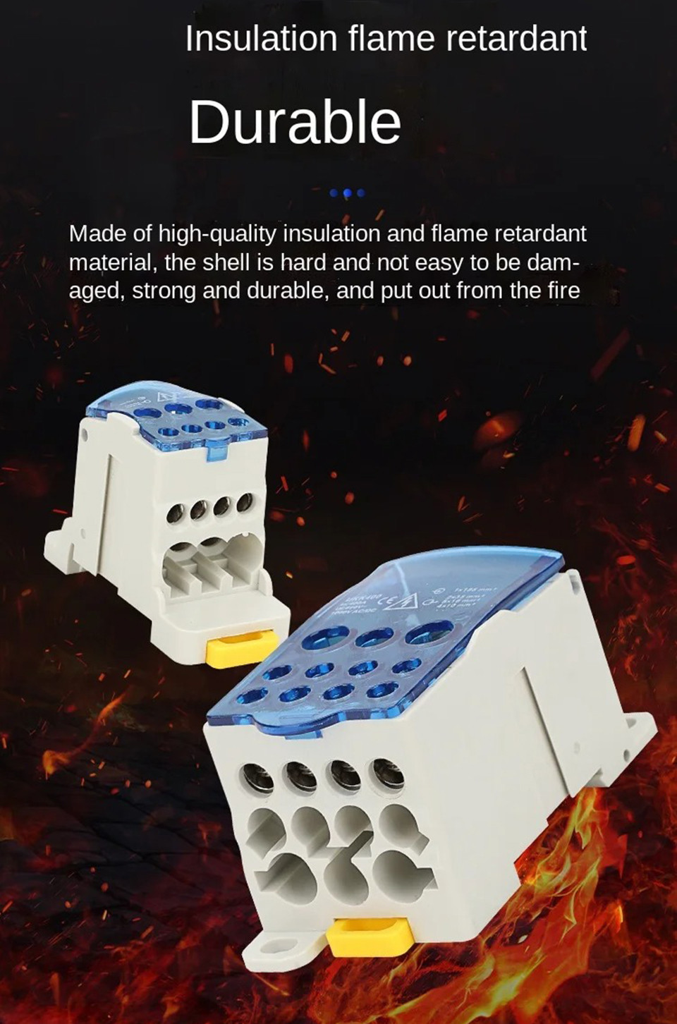 electrical wire connector One in multiple-out distribution box Din Rail Terminal Blocks junction ...