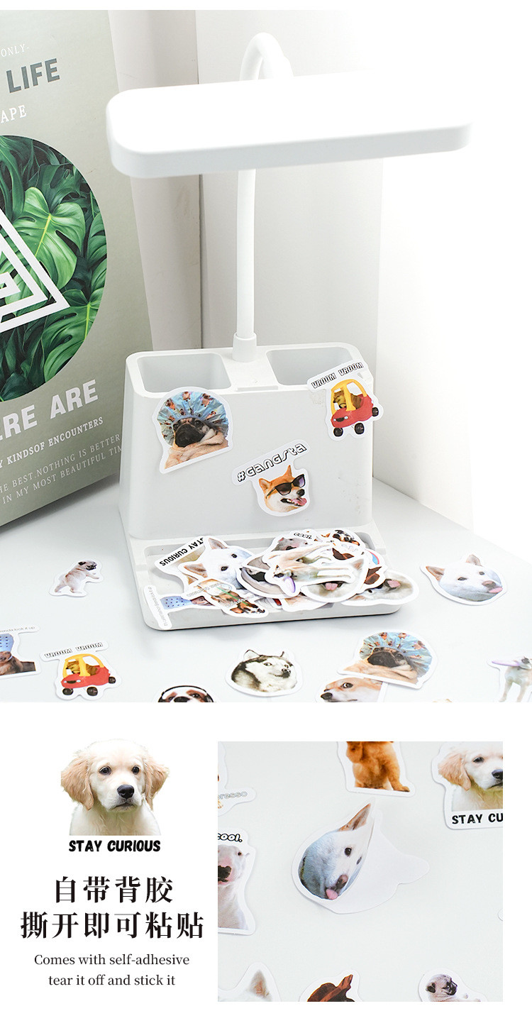 45pcs/box 【dog topic】Journal Scrapbooking Stickers, Fancy Design ...