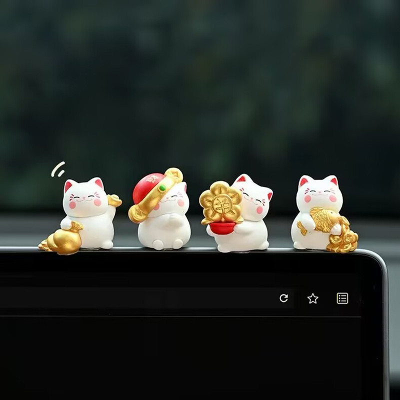4/5/6Pcs Mini Micro Landscape Creative Cute Lucky Cat Doll Ornament ...