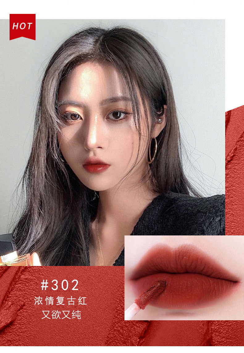 5 pieces/set Chinese style lipstick set, velvet matte lip gloss set ...
