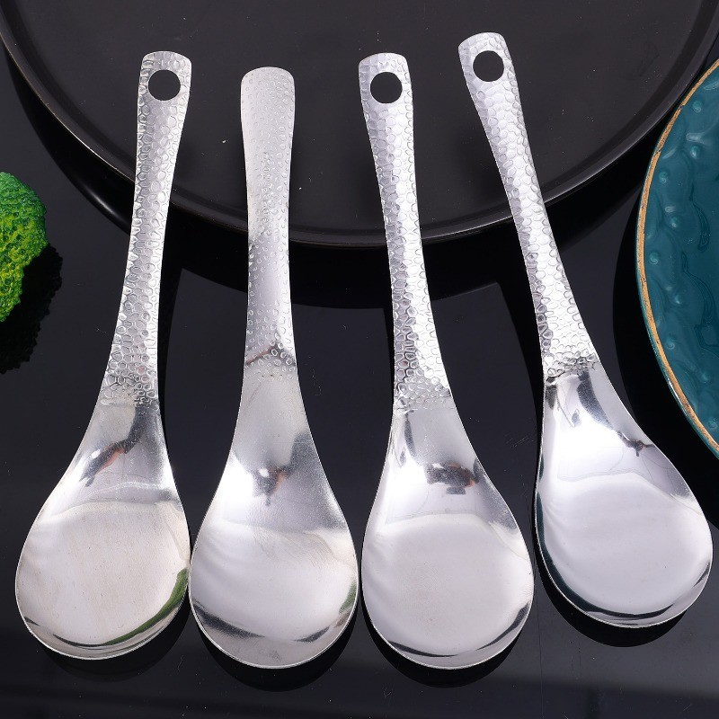 1-10Pcs Thicken Stainless Steel Spoon - Deepen Large Capacity Long ...