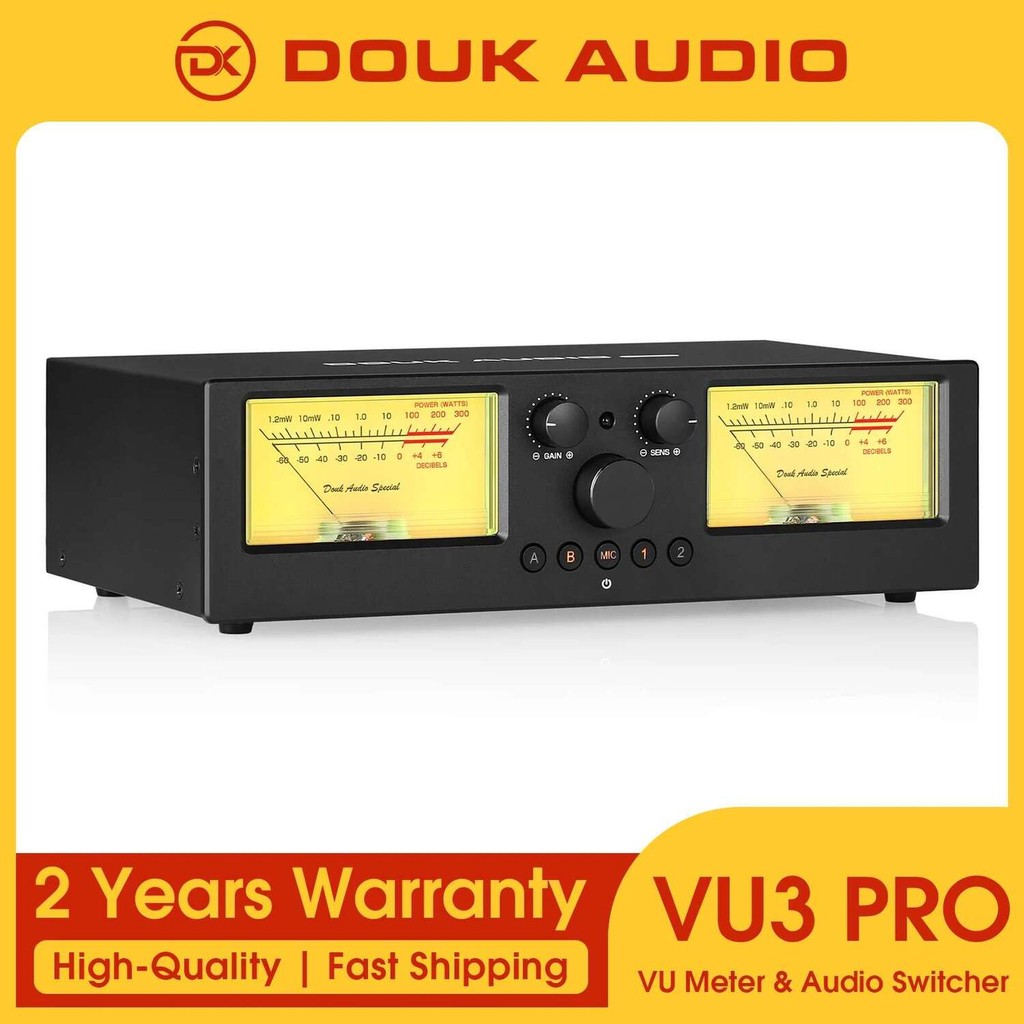 Douk Audio VU3PRO 2-IN-2-OUT Switcher Box Amplifier/Speaker Selector with VU Meter | Shopee Malaysia