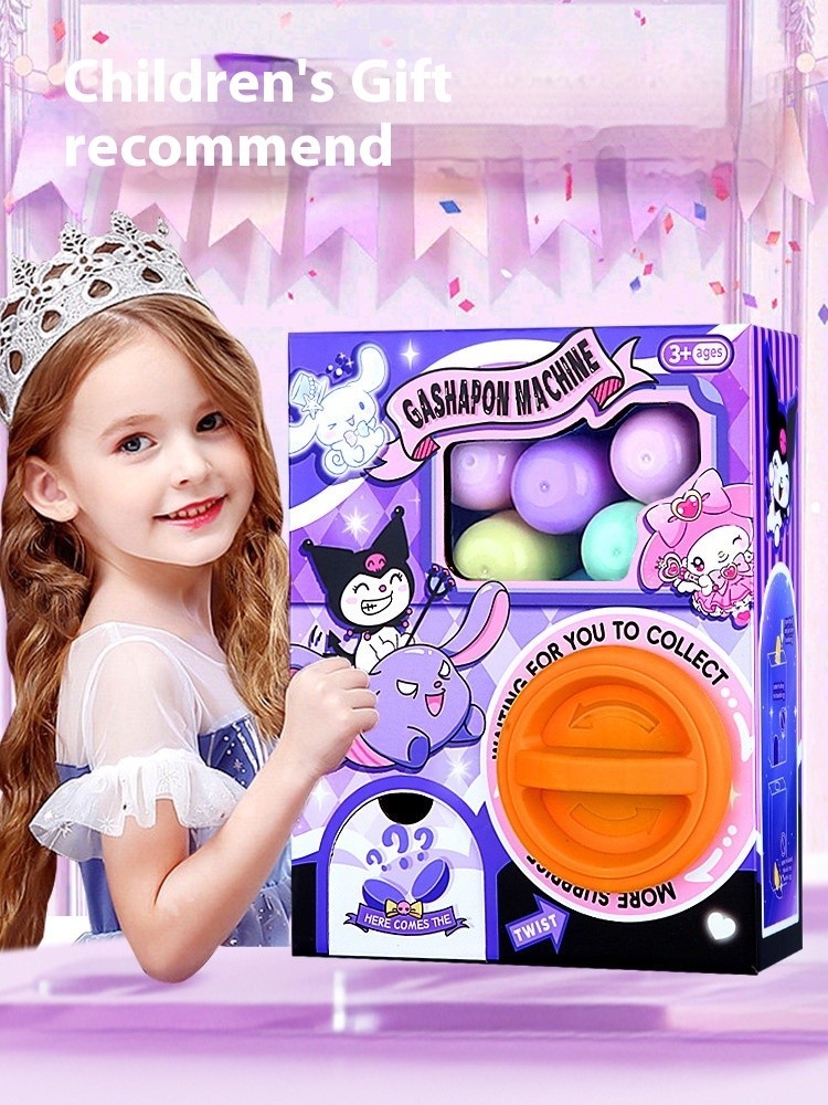 Children's Kuromi DIY Egg Twisting Machine Colour Box Toy Sanrio Hello ...