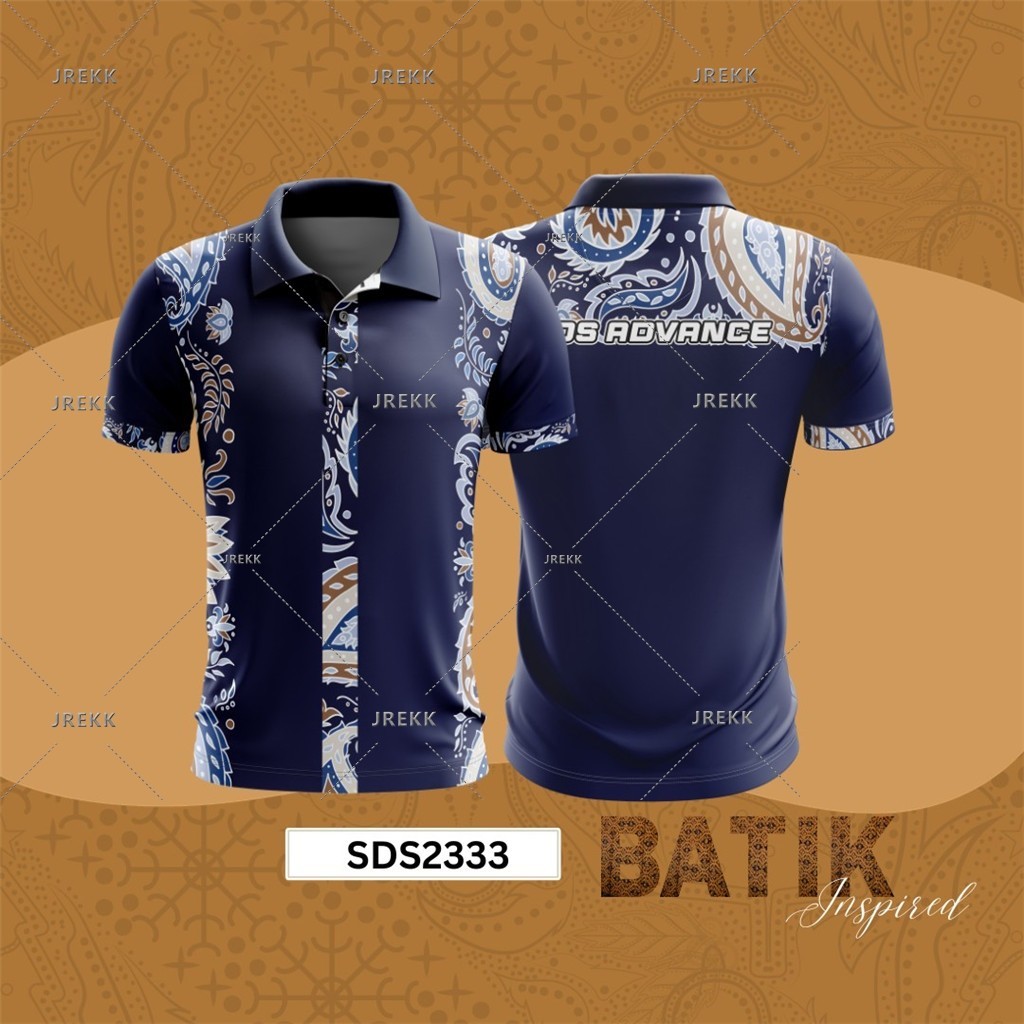 🔥Ready Stock🔥Baju Batik Jersey Traditional Etnik Sabah Sarawak- Collar ...