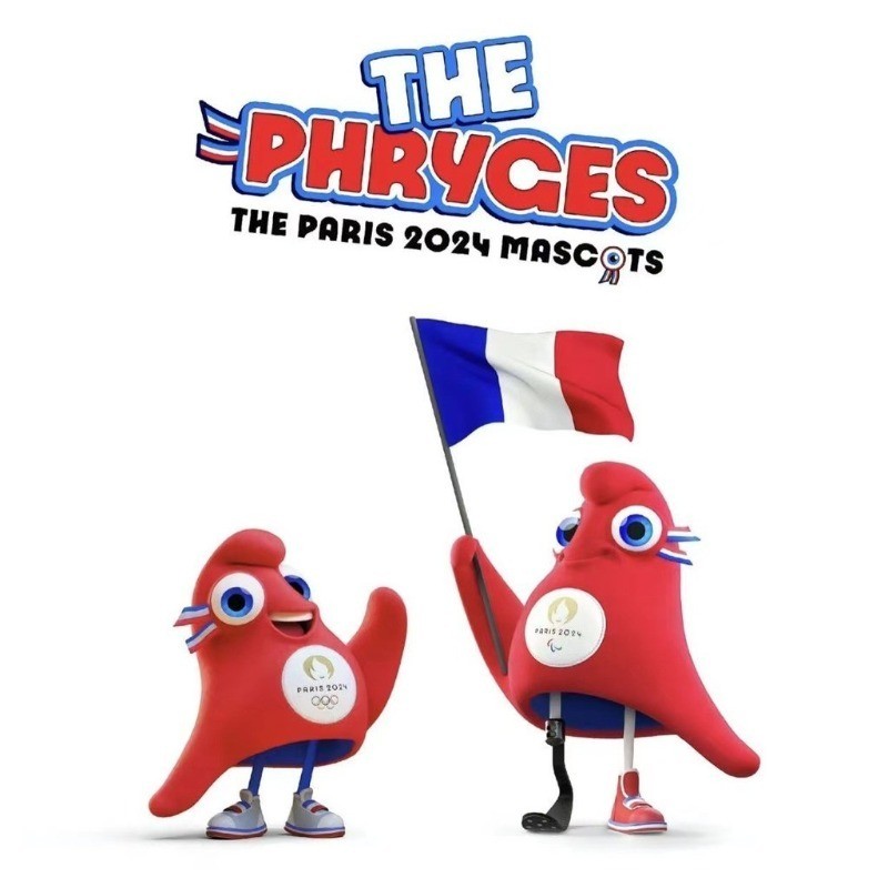 2024 Paris Olympic Games Mascot Phryges Plush Toy Pendant Souvenir ...
