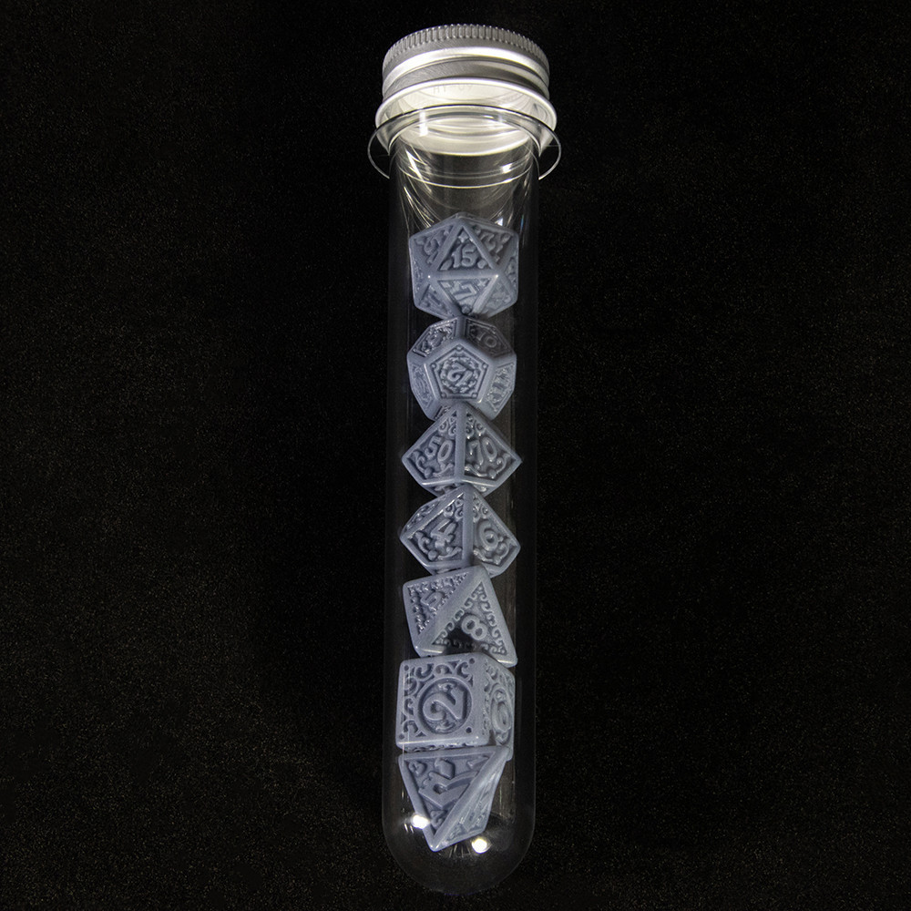Textures Pattern Dice Set 7Pcs Polyhedral DND Game Dice, with Tube for ...