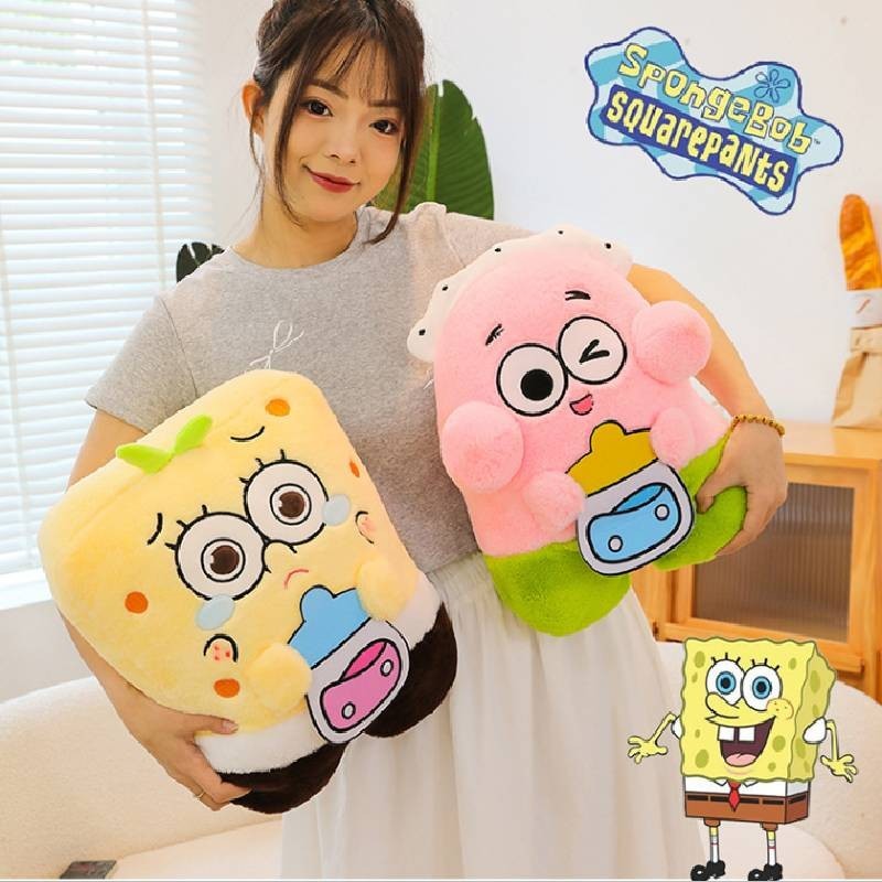 Charming Spongebob Lovable Plushie Cozy Squidward Cushion Sofa Stuffed ...