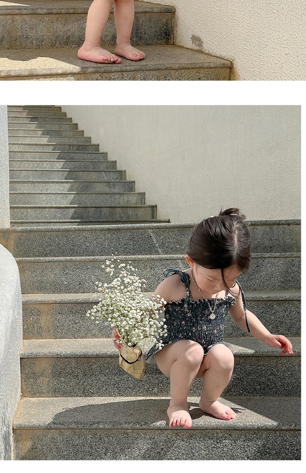 Foral Swimsuit For Girls Baju Renang Budak Perempuan Sling Beachwear ...