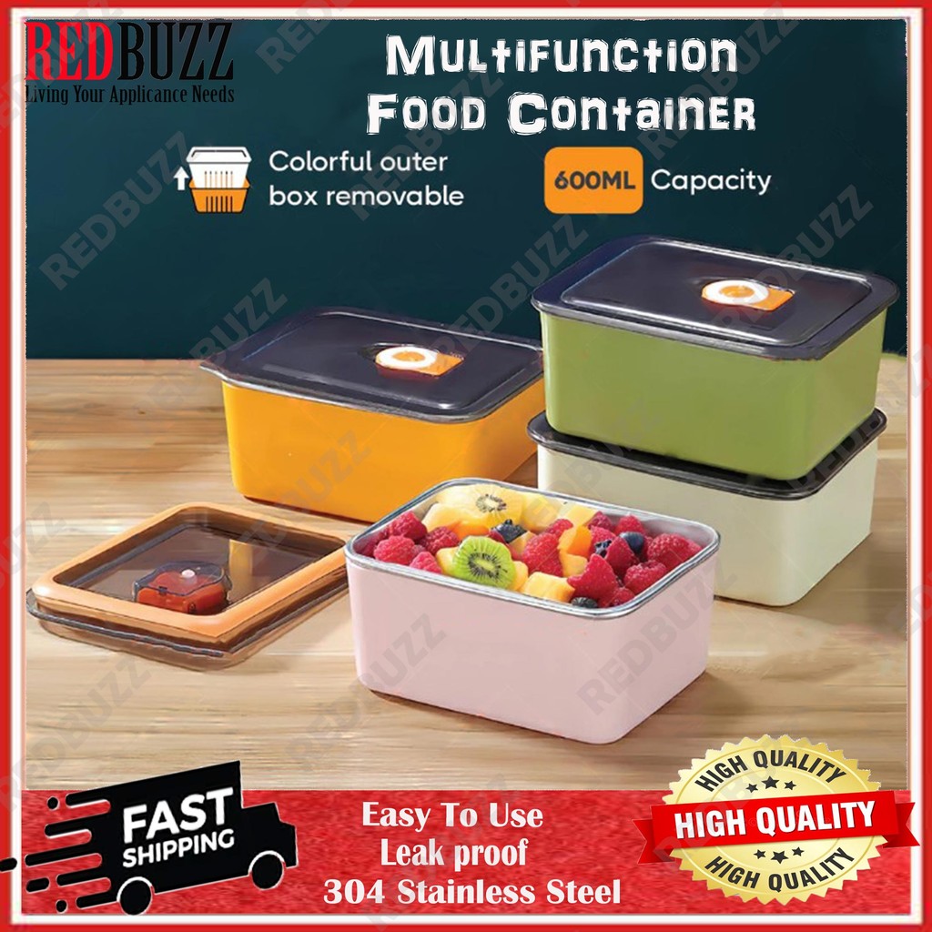 REDBUZZ 3IN1 Crisper Box 304 Stainless Steel BPA FREE keep Warm ...