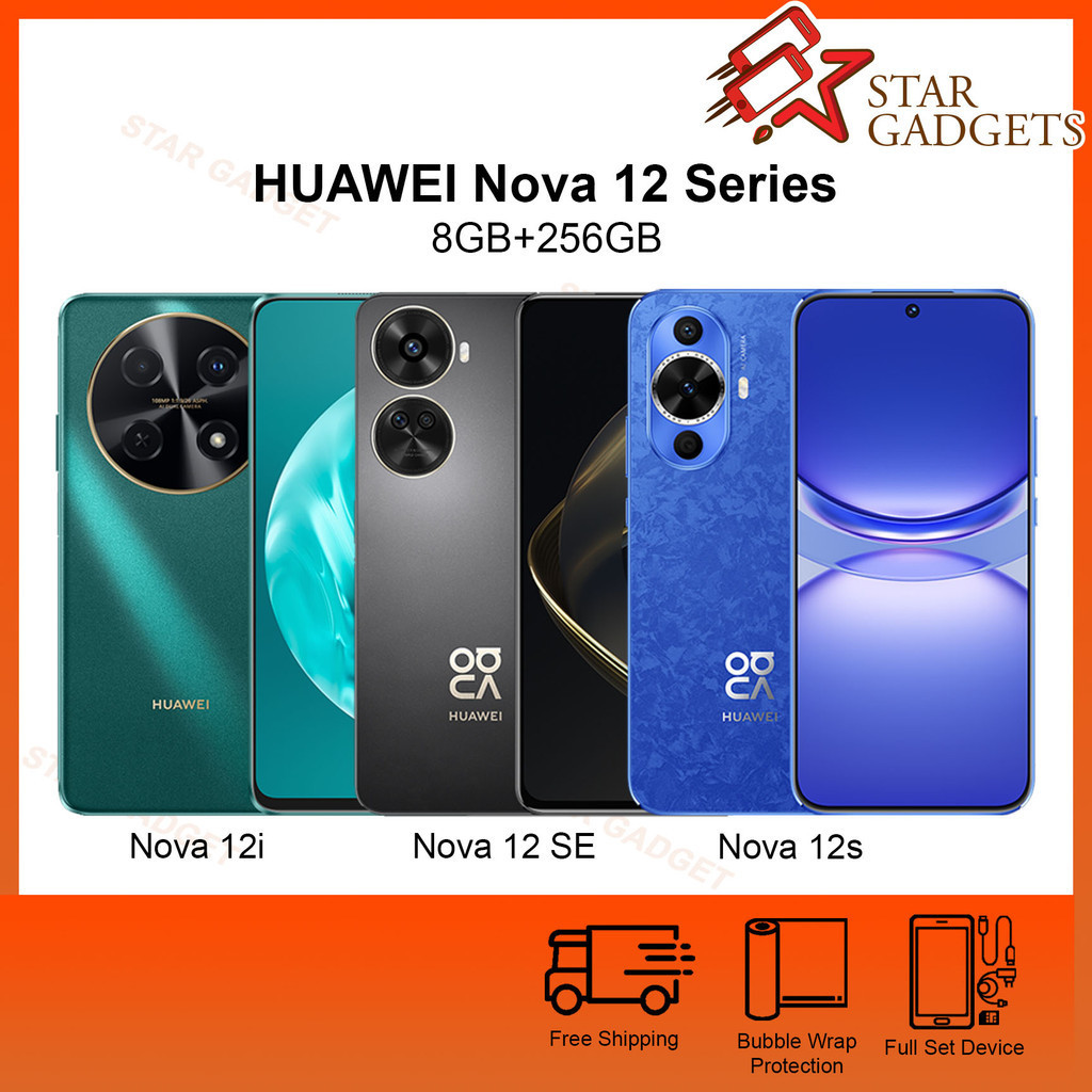 HUAWEI Nova 12i / Nova 12 SE / Nova 12S (8GB+256GB) | Original Malaysia New Set | Shopee Malaysia